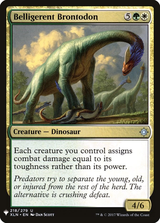 Belligerent Brontodon - The List Reprints - Magic: The Gathering