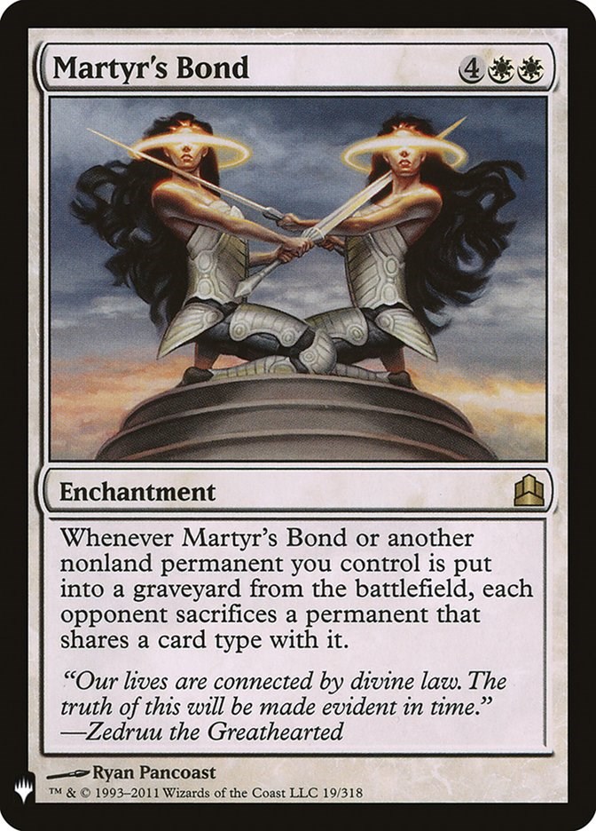 Martyr's Bond - The List Reprints - Magic: The Gathering