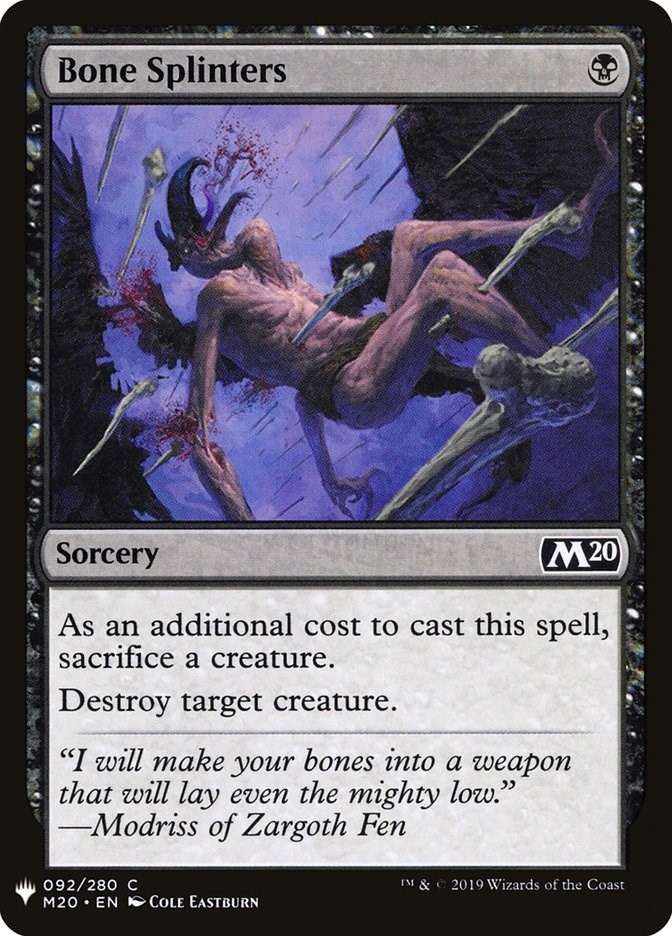 Bone Splinters - The List Reprints - Magic: The Gathering
