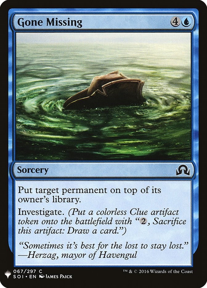 Gone Missing - The List Reprints - Magic: The Gathering