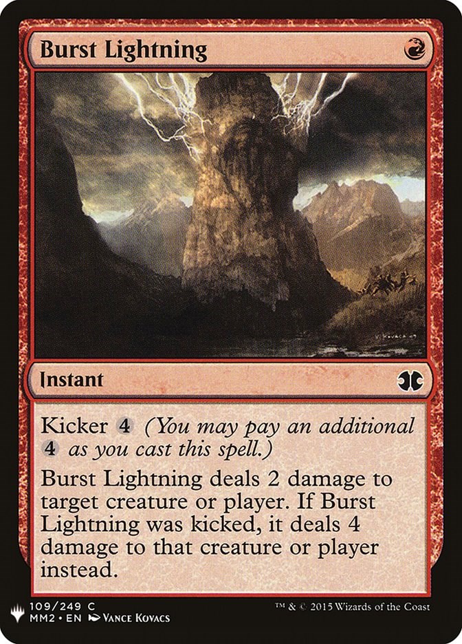 Burst Lightning (MM2) - The List Reprints - Magic: The Gathering