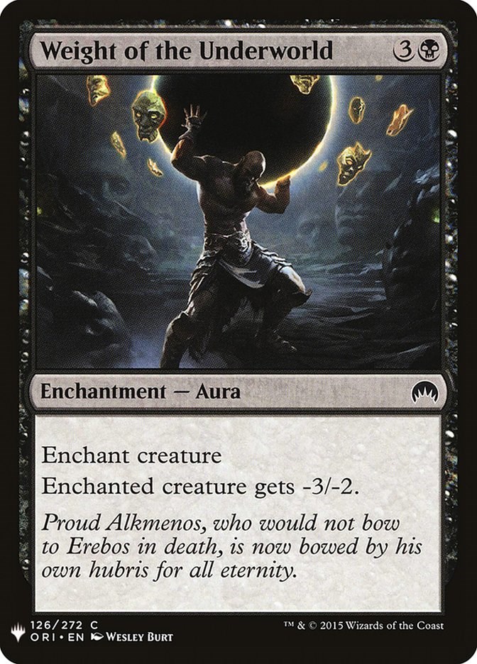 Weight of the Underworld - The List Reprints - Magic: The Gathering