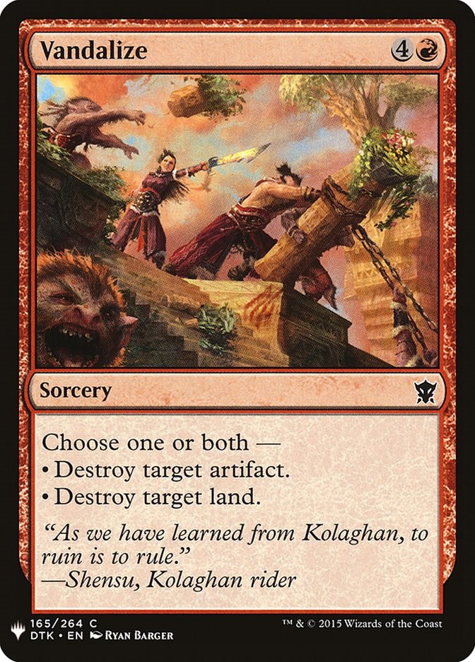 Vandalize - The List Reprints - Magic: The Gathering