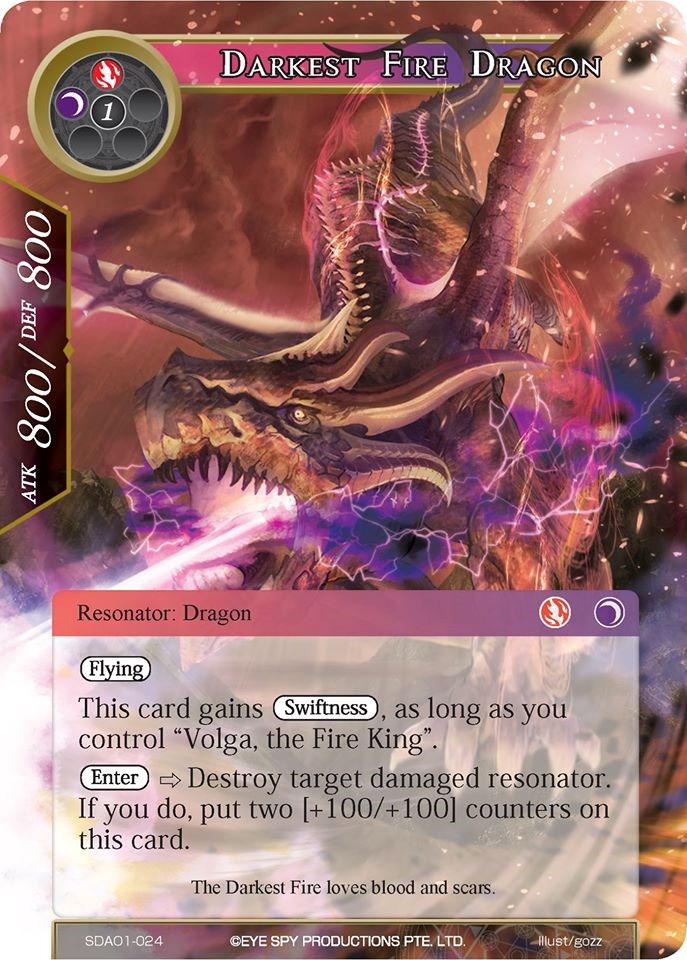 Darkest Fire Dragon - Alice Origin Starter Deck - Force of Will