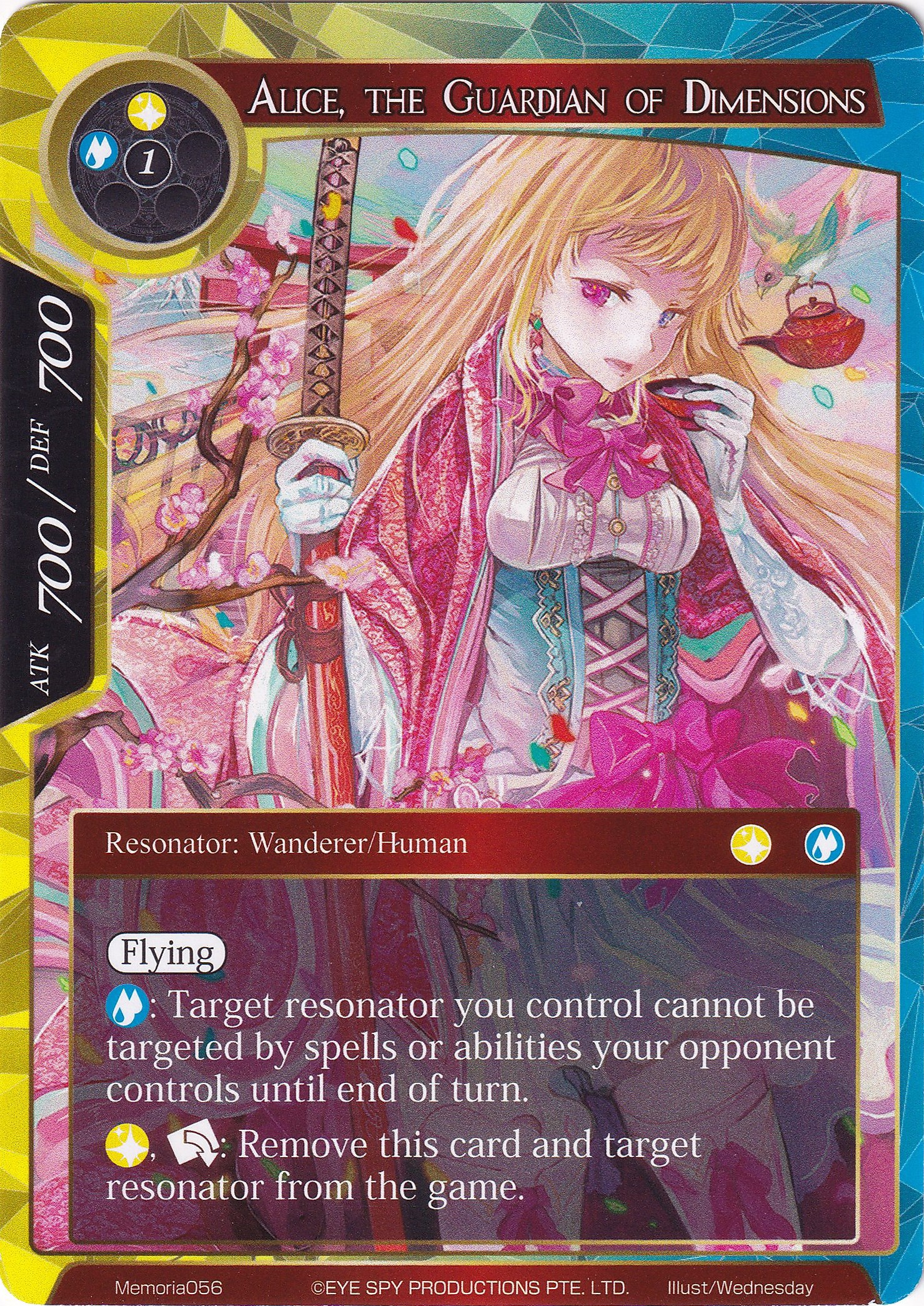 Alice, the Guardian of Dimensions - Alice Origin Memoria Cards - Force of Will