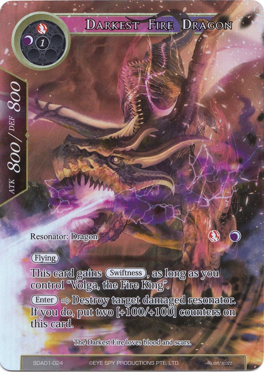 Darkest Fire Dragon (Full Art) - Alice Origin Starter Deck - Force of Will