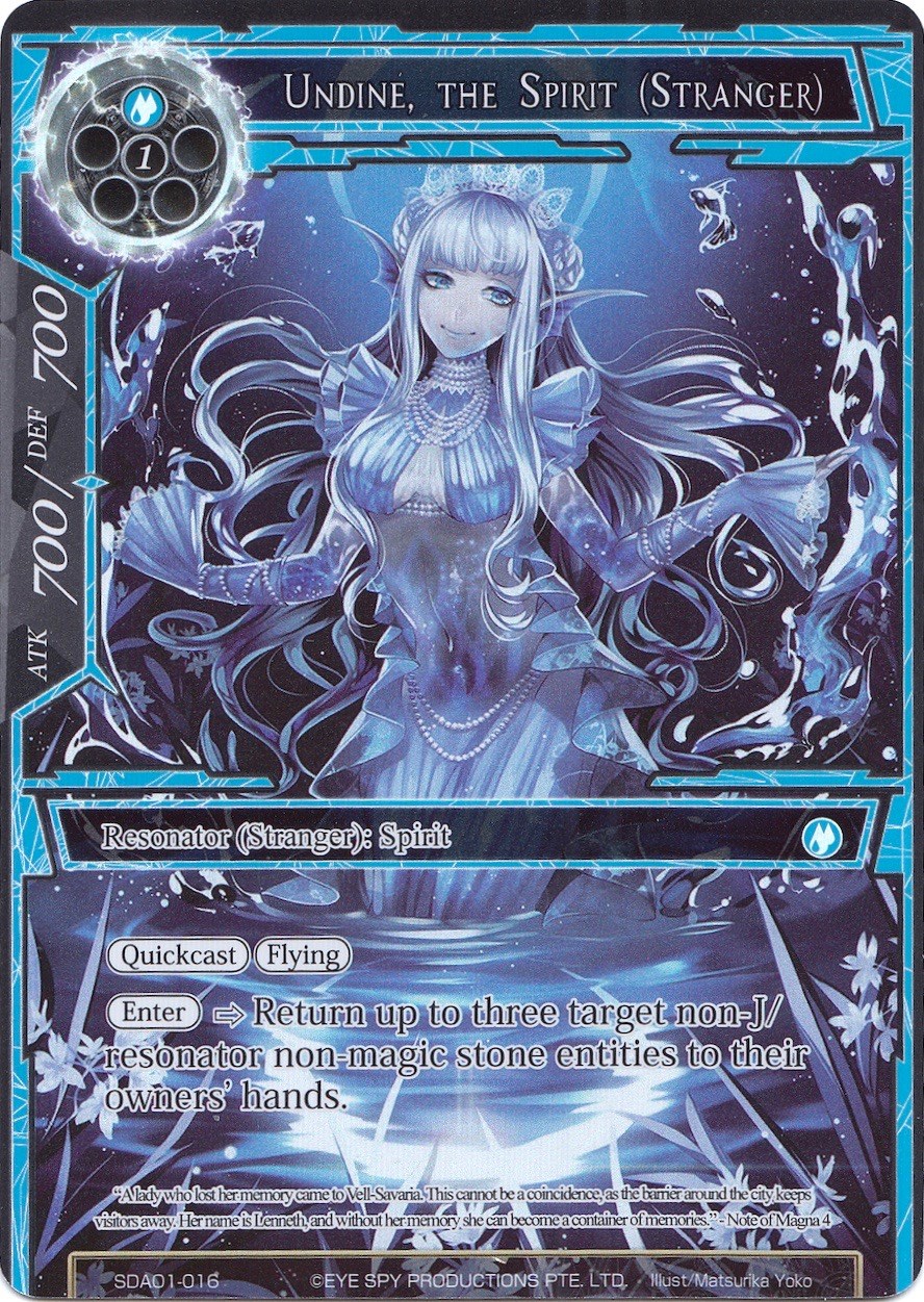 Undine, the Spirit (Stranger) (Full Art) - Alice Origin Starter Deck ...