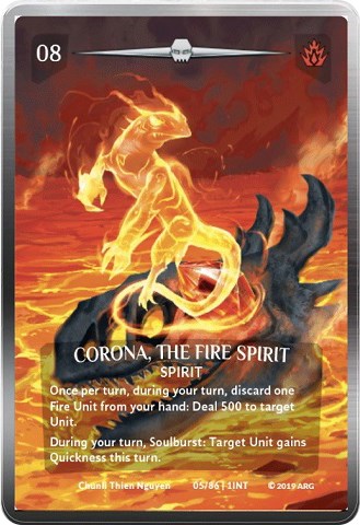 Corona, the Fire Spirit (Silver Metal Prize Card) - Argent Saga Promos ...