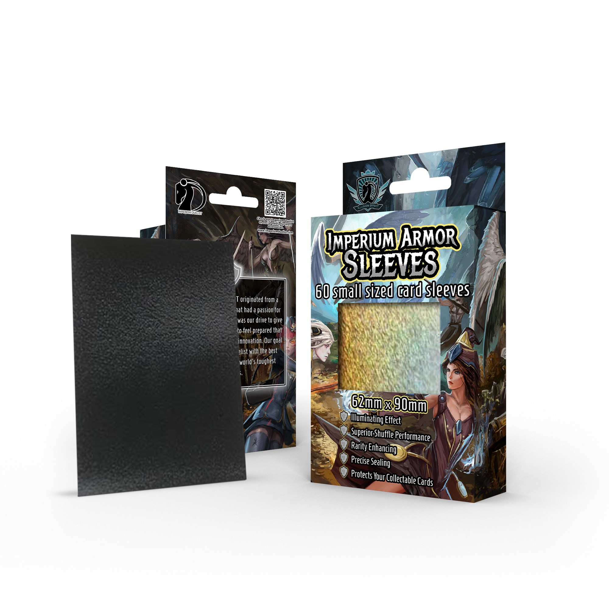 Imperium Armor Sleeves Illusion Effect: Sandstorm - Obsidian Black (60 ...