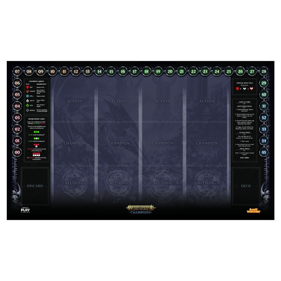 Warhammer: Age of Sigmar - Champions Playmat - Death - PlayFusion ...