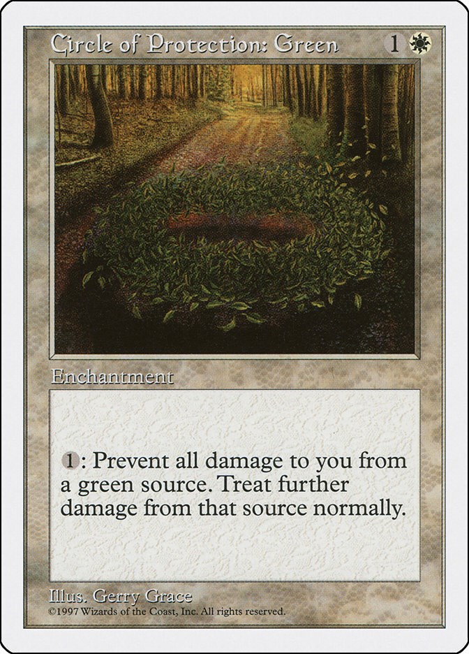 Circle of Protection: Green - Fifth Edition - Magic: The Gathering