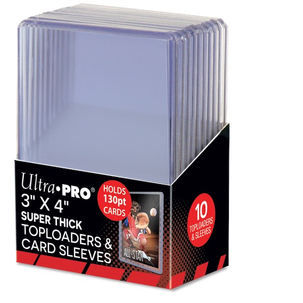 3" x 4" Super Thick 130PT Toploader (10-Count) - Ultra Pro Toploaders ...