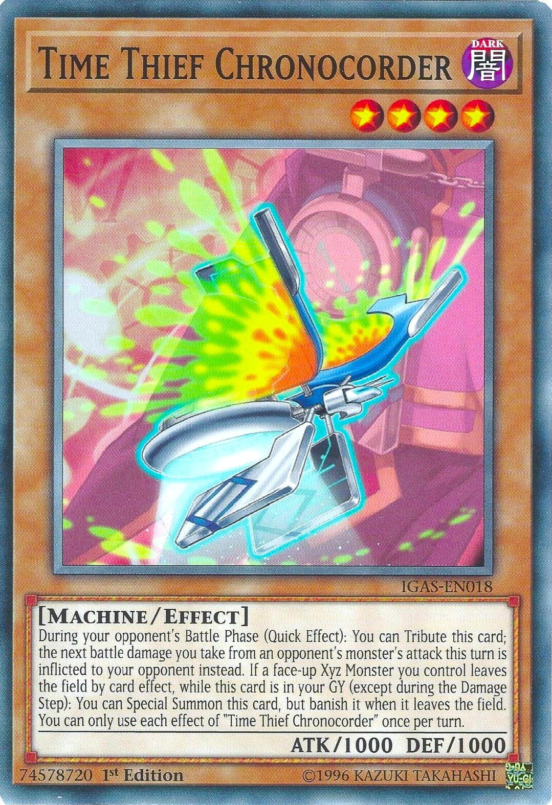 Time Thief Chronocorder - Ignition Assault - YuGiOh