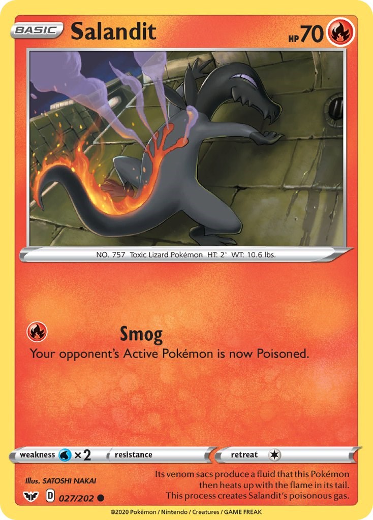 Salandit Swsh01 Sword And Shield Base Set Pokemon
