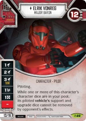 Elrik Vonreg - Major Baron (Card Only) - Covert Missions - Star Wars ...