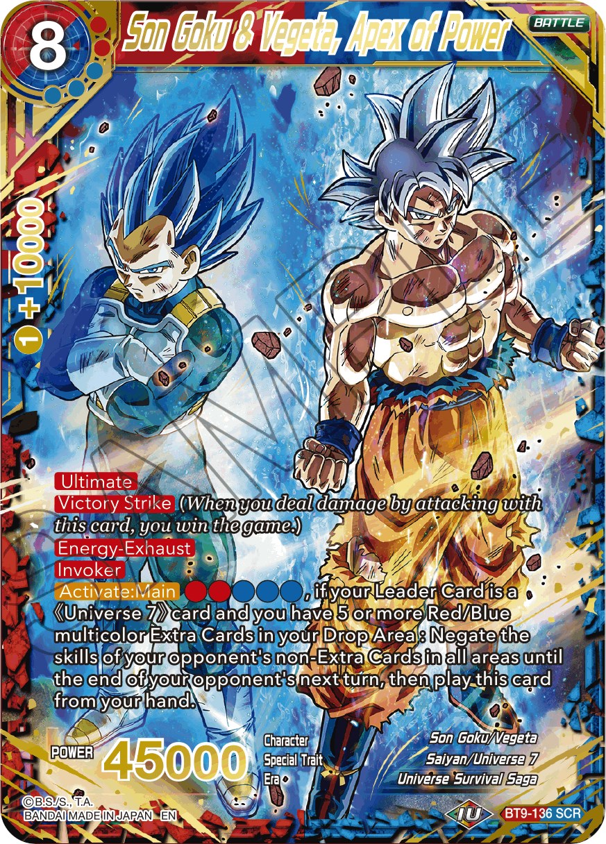 Son Goku Vegeta Apex Of Power Universal Onslaught Dragon Ball 