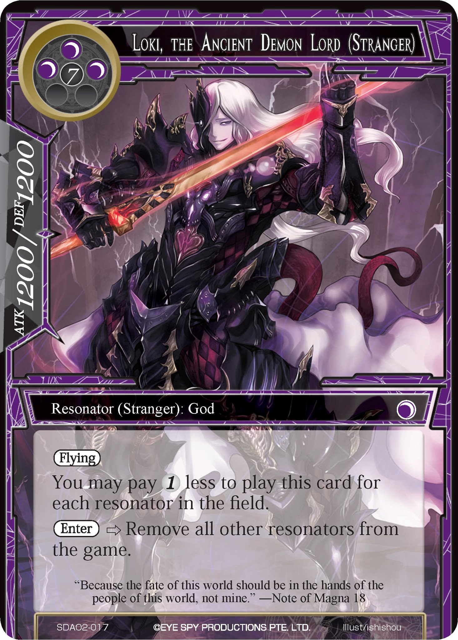 Loki, the Ancient Demon Lord (Stranger) - Alice Origin II Starter Deck ...