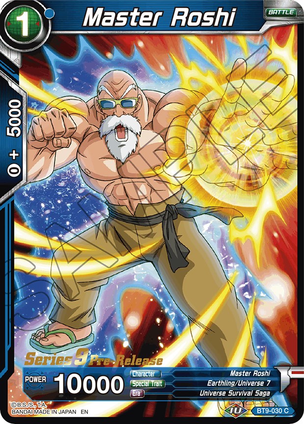 Master Roshi - Universal Onslaught Pre-Release Cards - Dragon Ball ...