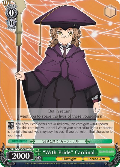 "With Pride" Cardinal (SR) - Sword Art Online -Alicization- - Weiss Schwarz