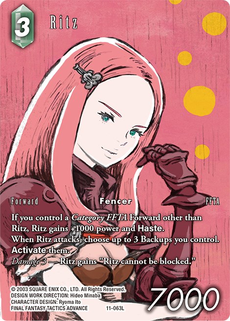 Ritz (Full Art) - Opus XI - Final Fantasy TCG
