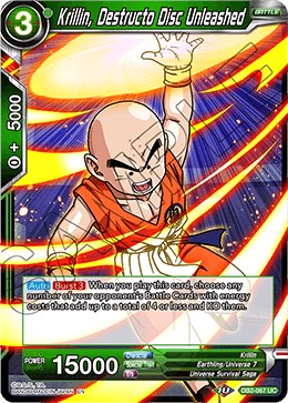 Krillin, Destructo Disc Unleashed - Draft Box 05 - Divine Multiverse ...