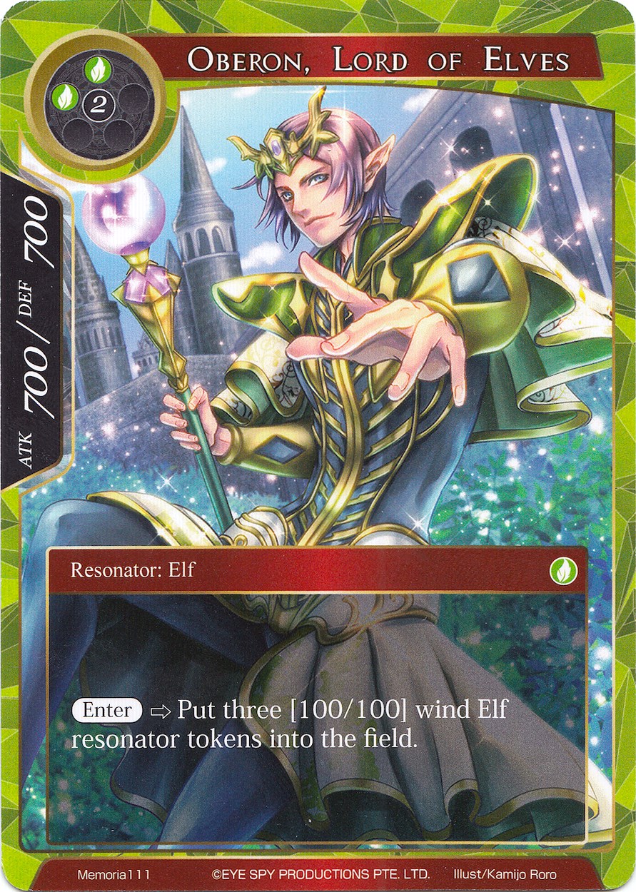 Oberon, Lord of Elves - Alice Origin Memoria Cards - Force of Will