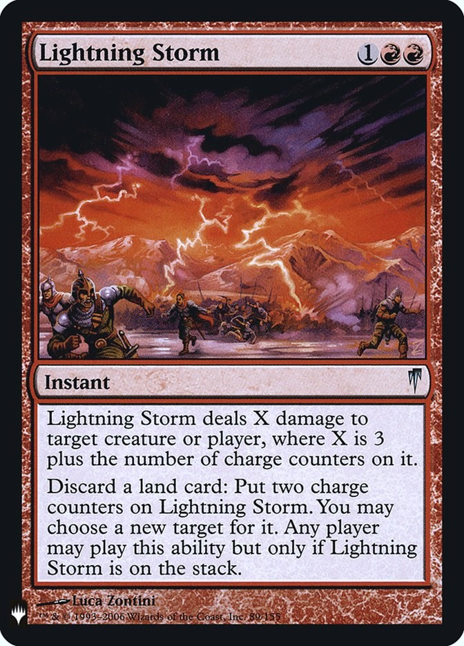 Lightning Storm - The List Reprints - Magic: The Gathering