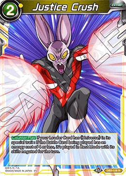 Justice Crush - Draft Box 05 - Divine Multiverse - Dragon Ball Super CCG