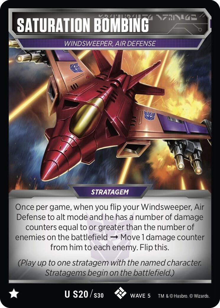 Saturation Bombing - Titan Masters Attack - Transformers TCG