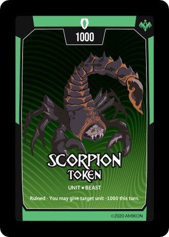Scorpion Token - Ascension - Argent Saga TCG