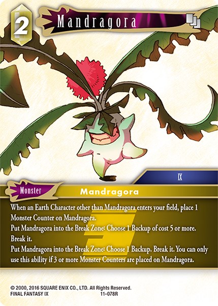 Mandragora - Opus XI - Final Fantasy TCG