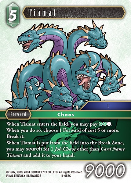 Tiamat - Opus XI - Final Fantasy TCG