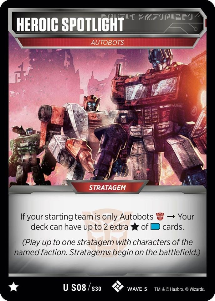 Heroic Spotlight - Titan Masters Attack - Transformers TCG