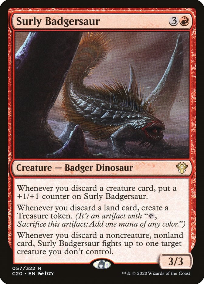 Surly Badgersaur - Commander 2020 - Magic: The Gathering