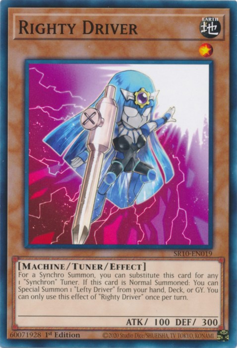 Righty Driver - Structure Deck: Mechanized Madness - YuGiOh