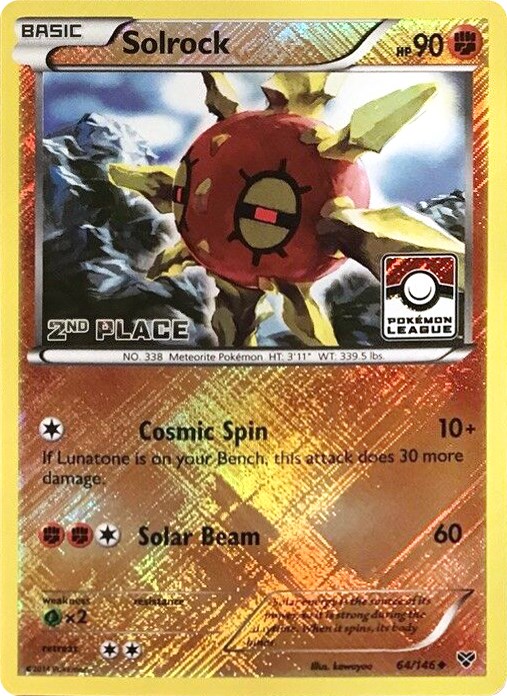 Solrock - 64/146 (Pokemon League) [2nd Place] - League & Championship ...