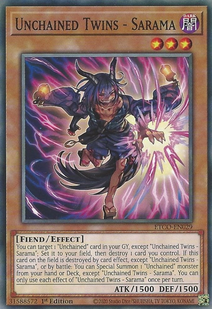 Unchained Twins - Sarama - Eternity Code - YuGiOh