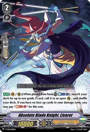 Absolute Blade Knight, Livarot (RRR Foil) - V-TD11: Altmile - Cardfight Vanguard