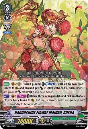 Ranunculus Flower Maiden, Ahsha (RRR Foil) - V-TD12: Ahsha - Cardfight Vanguard