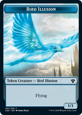 Bird Illusion // Beast (011) Double-sided Token - Commander 2020 ...