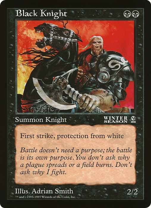 Black Knight (Arena League) - Oversize Cards - Magic: The Gathering