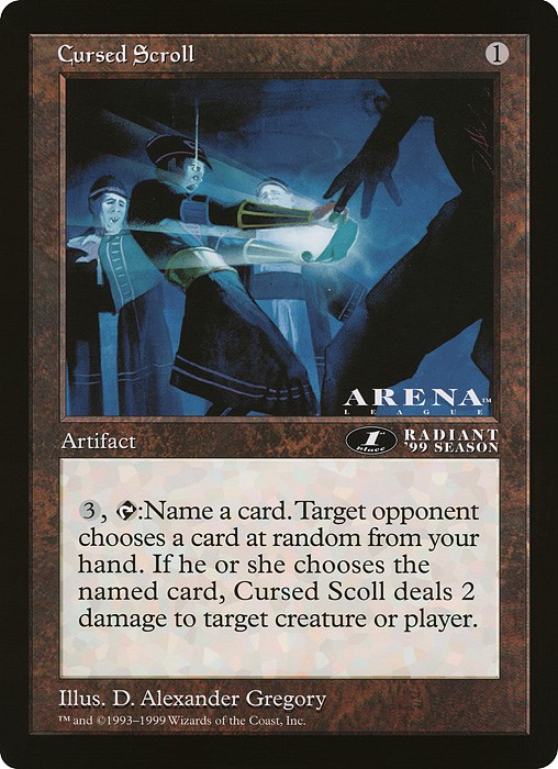 Cursed Scroll (1st Place) (Arena League) - Oversize Cards - Magic: The ...