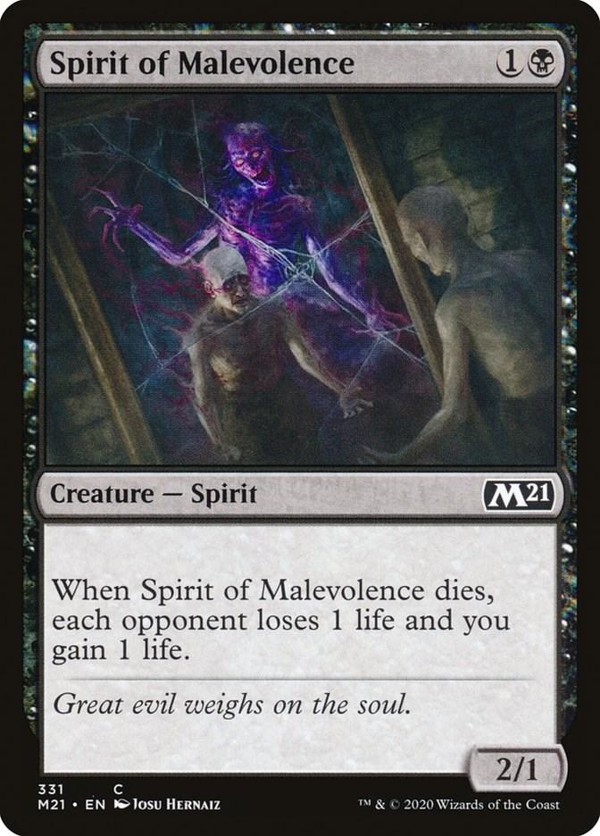 Spirit of Malevolence - Core Set 2021 - Magic: The Gathering