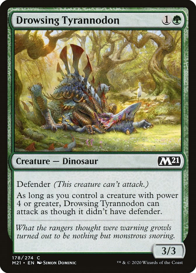Drowsing Tyrannodon - Core Set 2021 - Magic: The Gathering