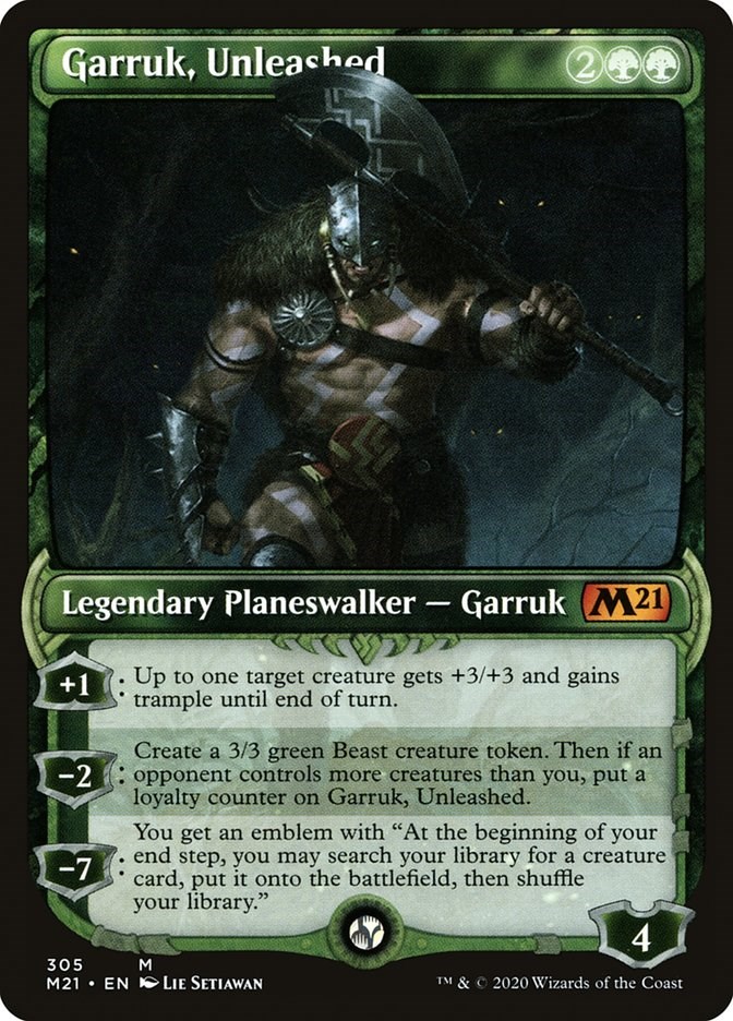 Garruk, Unleashed (Showcase) - Core Set 2021 - Magic: The Gathering