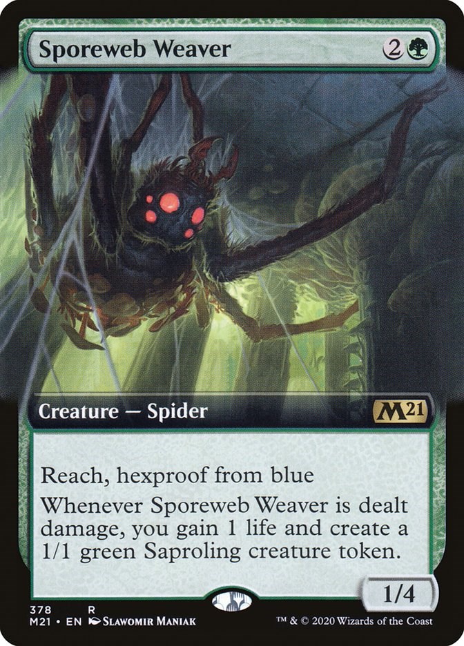 Sporeweb Weaver (Extended Art) - Core Set 2021 - Magic: The Gathering