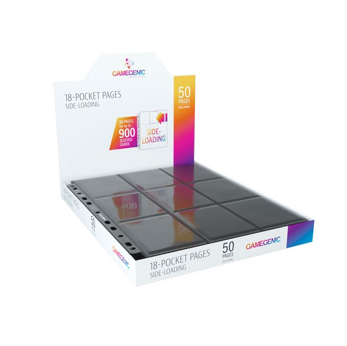 GameGenic 18-Pocket Pages Side-Loading Display Box - Black (50-Pages ...