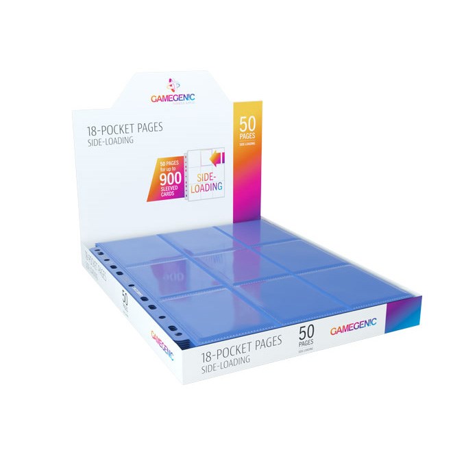 GameGenic 18-Pocket Pages Side-Loading Display Box - Blue (50-Pages ...