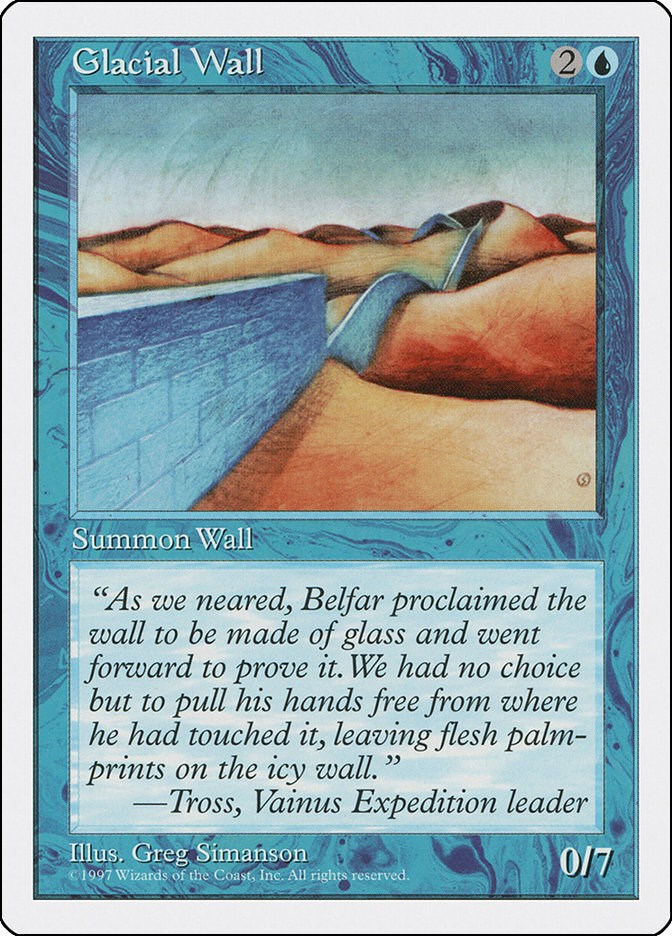 Glacial Wall - Fifth Edition - Magic: The Gathering
