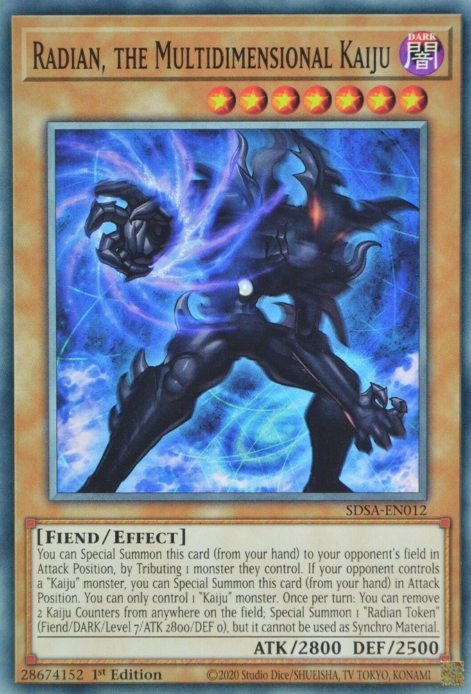 Radian, the Multidimensional Kaiju - Structure Deck: Sacred Beasts - YuGiOh